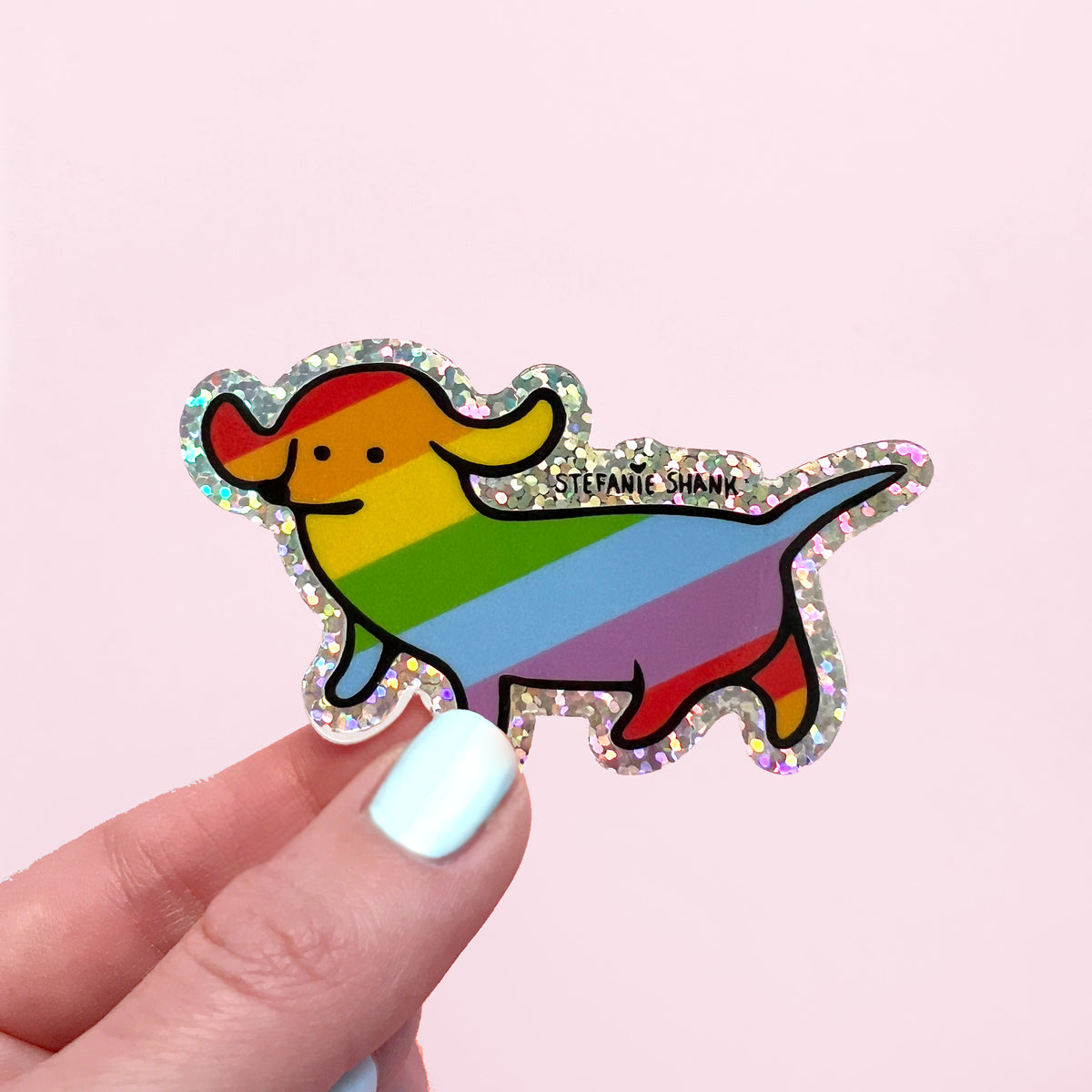 Pride Pup | Glitter Sticker | Weenieton