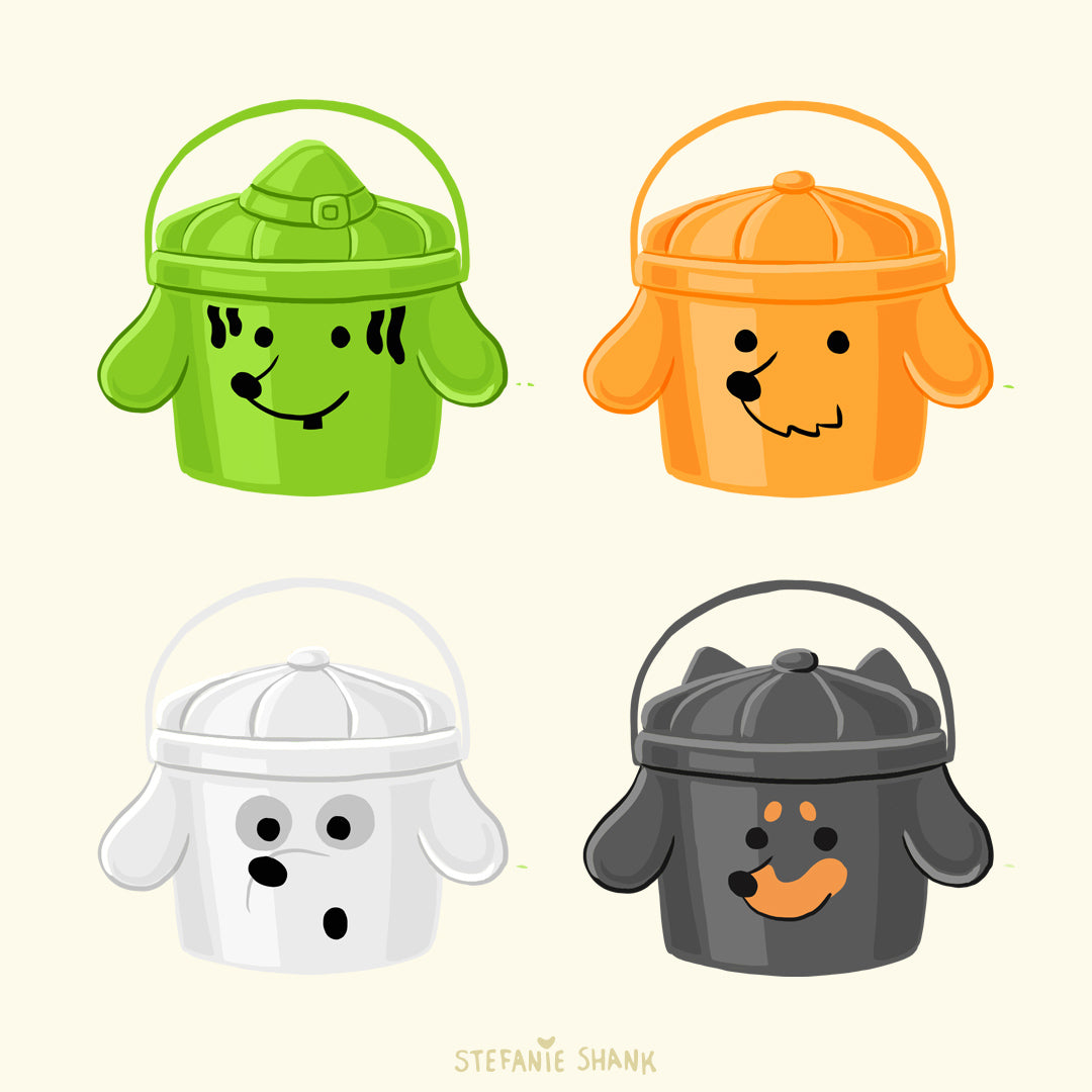 McWeenie Boo Bucket | Signed Print | Weenieton